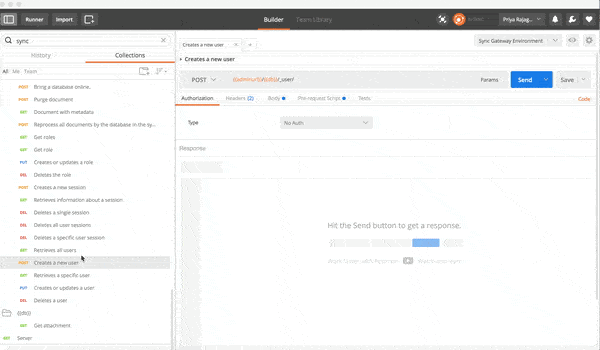Querying Couchbase Sync Gateway Using Postman