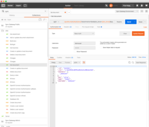 Querying Couchbase Sync Gateway using Postman