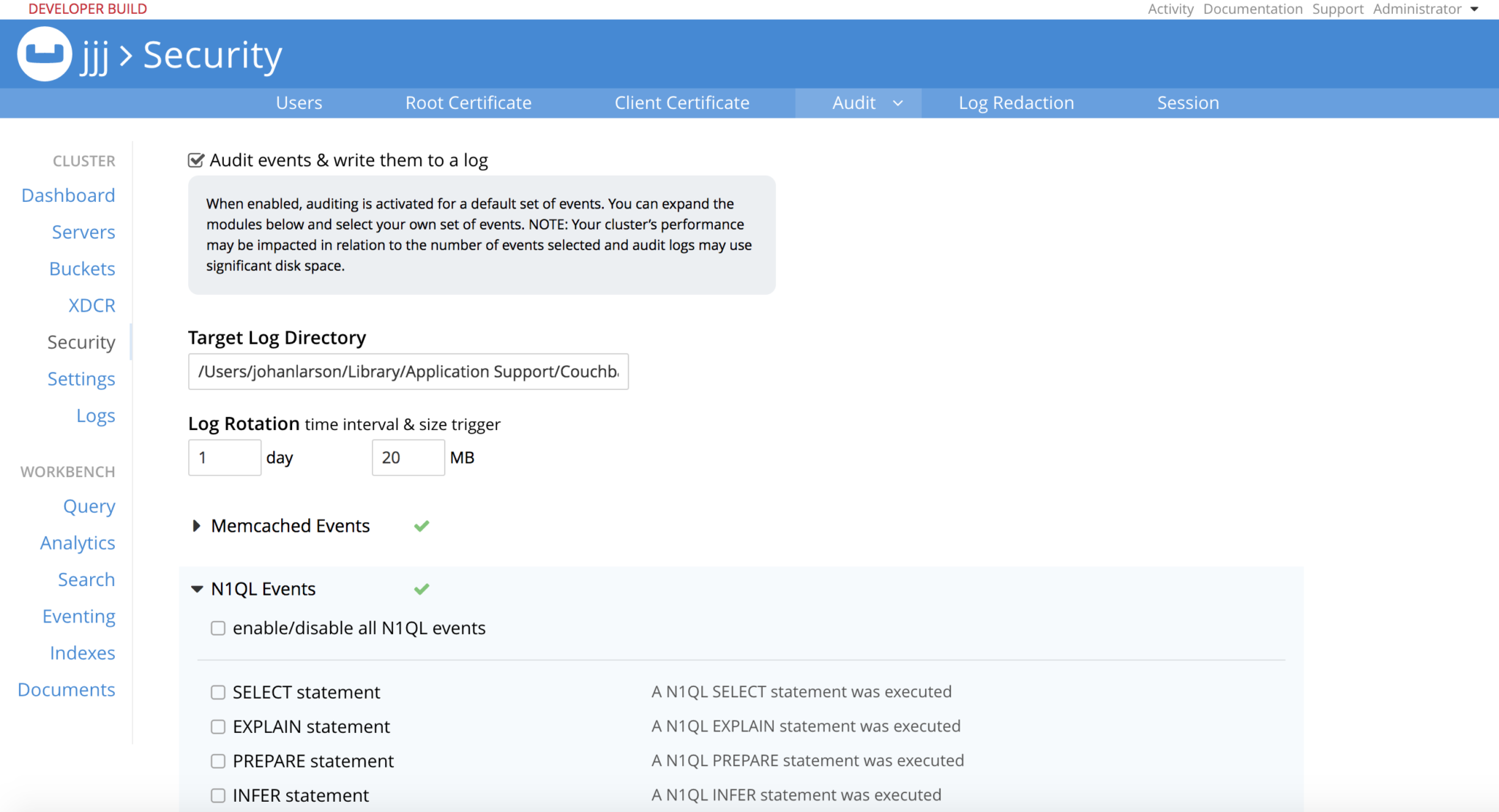 Auditing Couchbase N1QL Statements - The Couchbase Blog