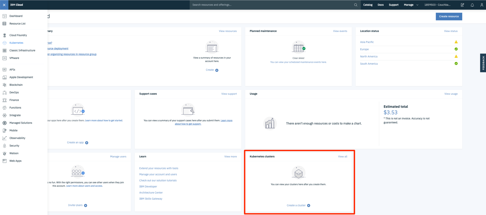 Couchbase Autonomous Operator & IBM Cloud Kubernetes Service