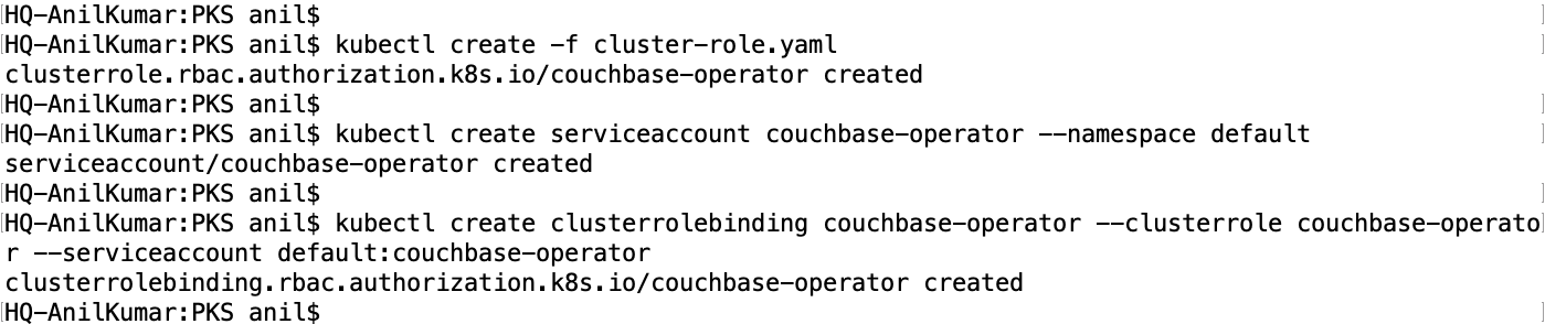 Using Couchbase Autonomous Operator on Enterprise PKS