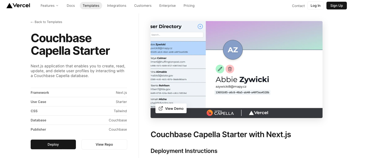 Integrating Vercel With Couchbase Capella A Powerful Combination For Web Applications