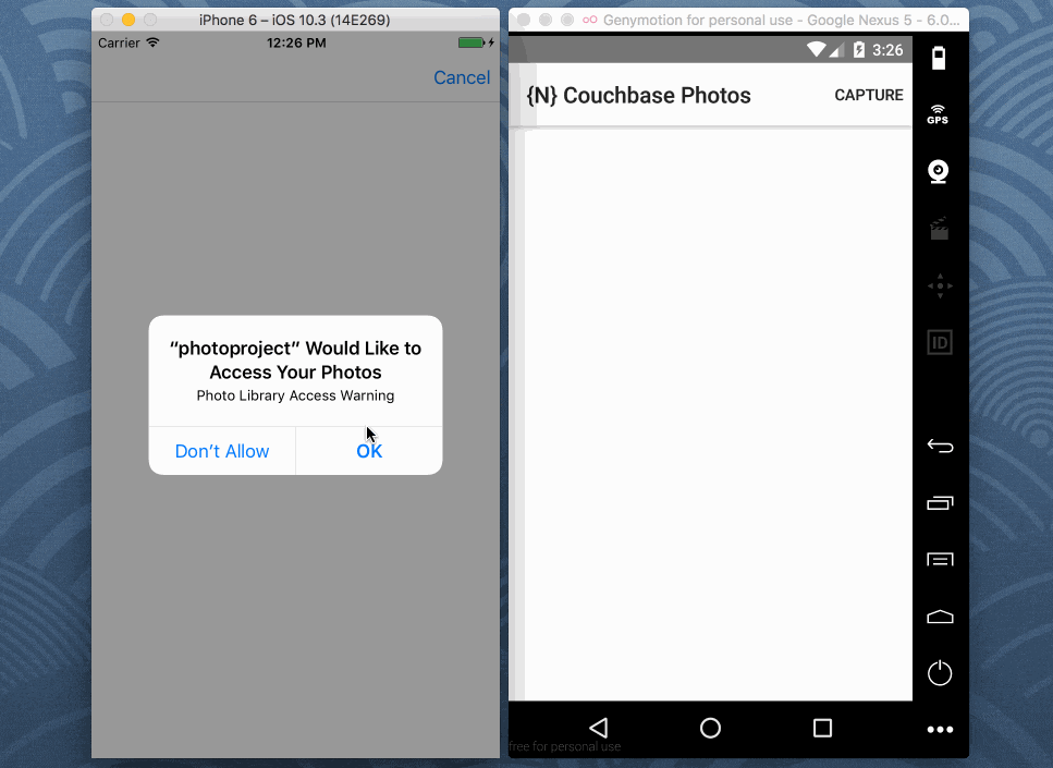 NativeScript Angular Application: Save Captured Images