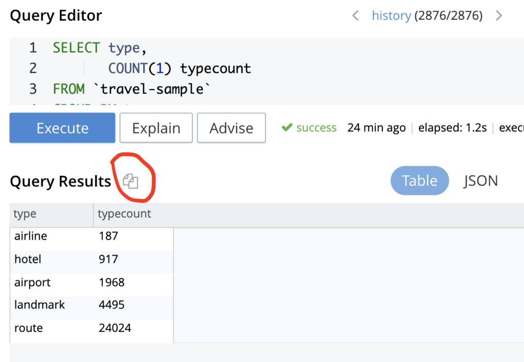 Simple dataviz with N1QL and Google Sheets. - The Couchbase Blog