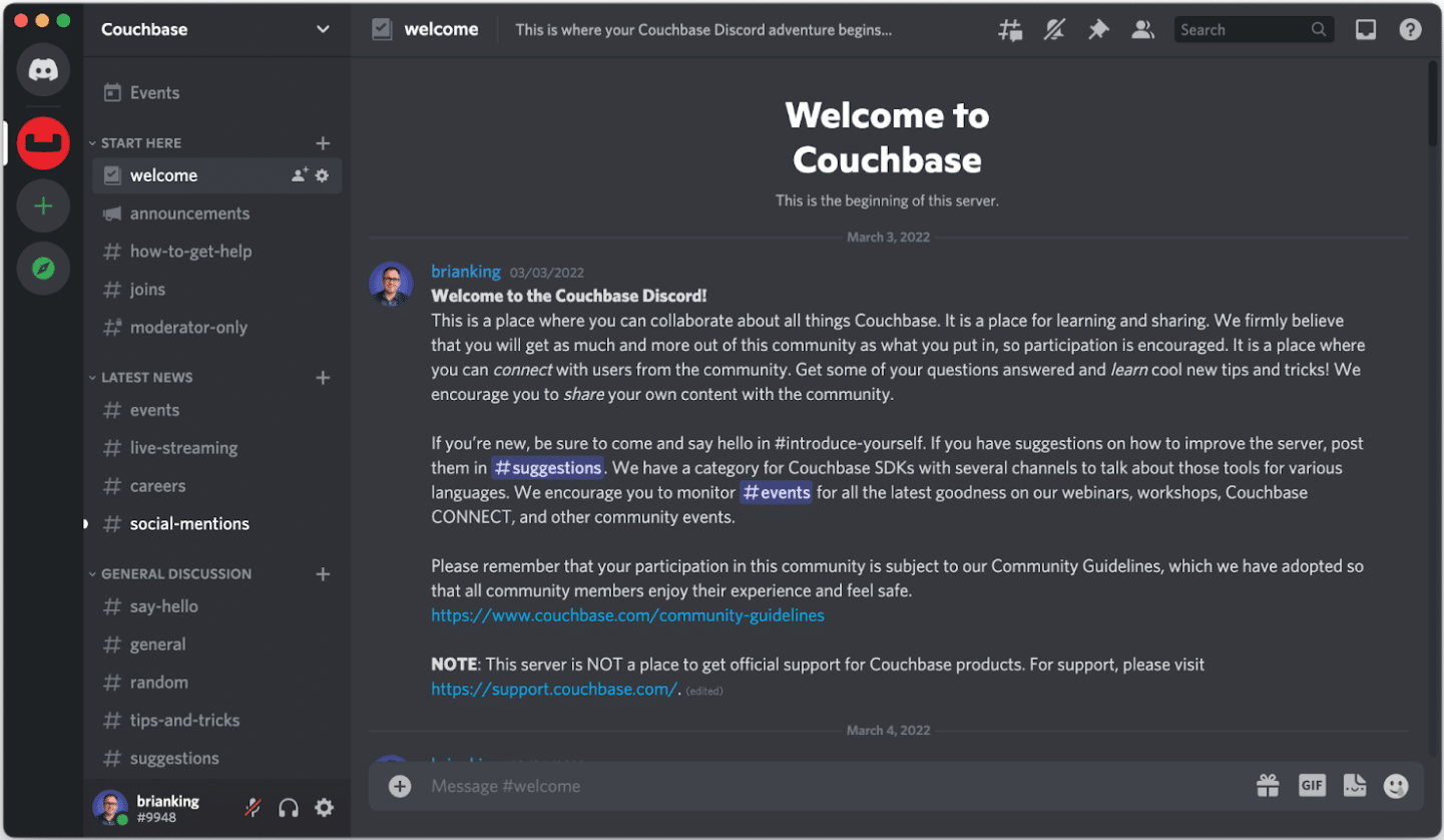 Couchbase On Discord - Join Us! - The Couchbase Blog