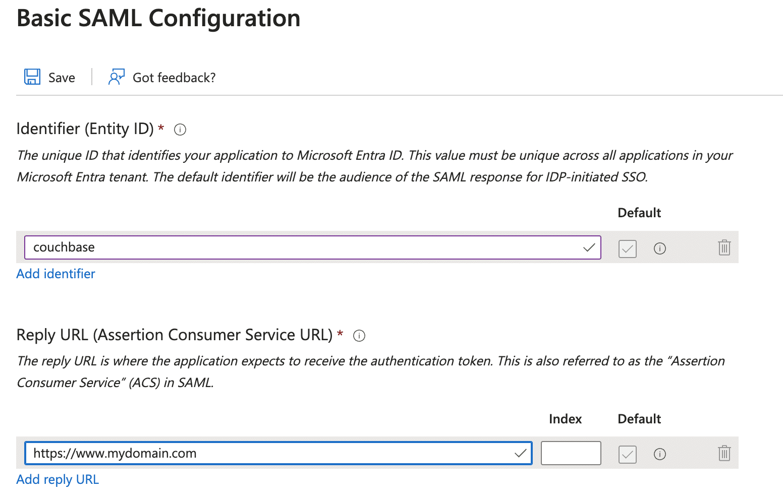 Couchbase & Microsoft Entra: SAML SSO Integration Guide
