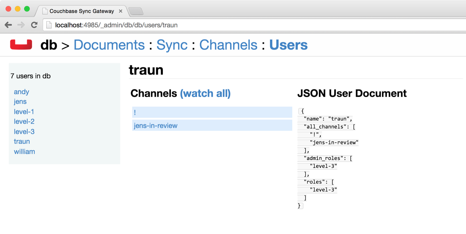 Augment Sync Function with Roles in Couchbase Sync Gateway